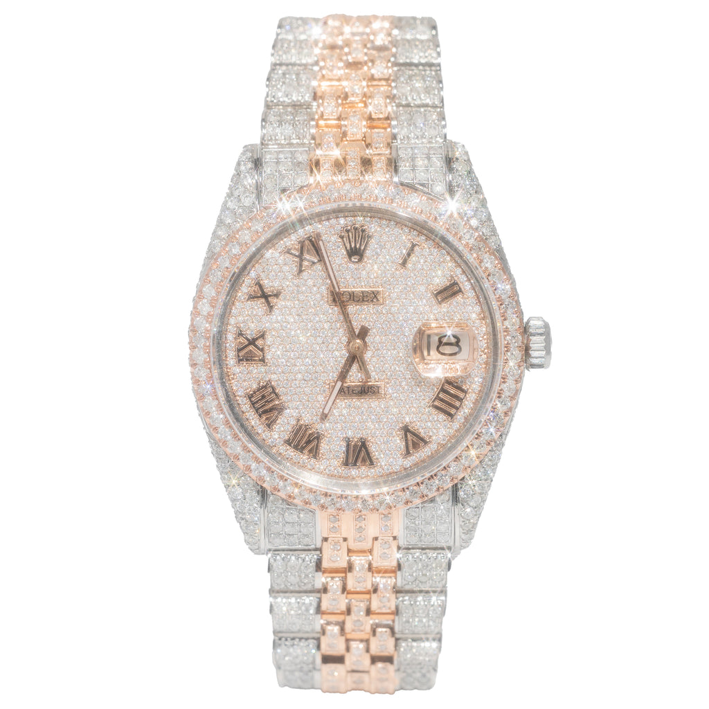 Iced Out Rolex Date Just – Haimov Jewelers