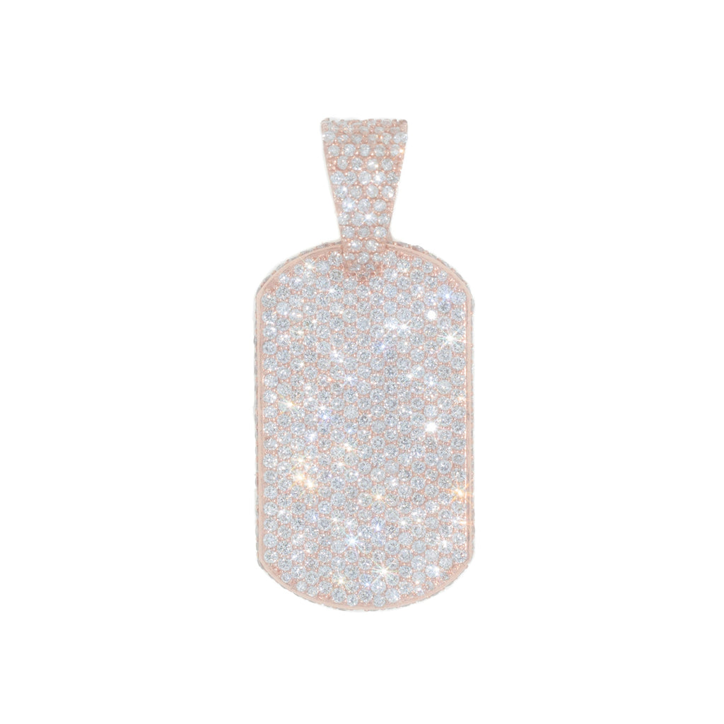 Iced Out Dog Tag Charm – Haimov Jewelers
