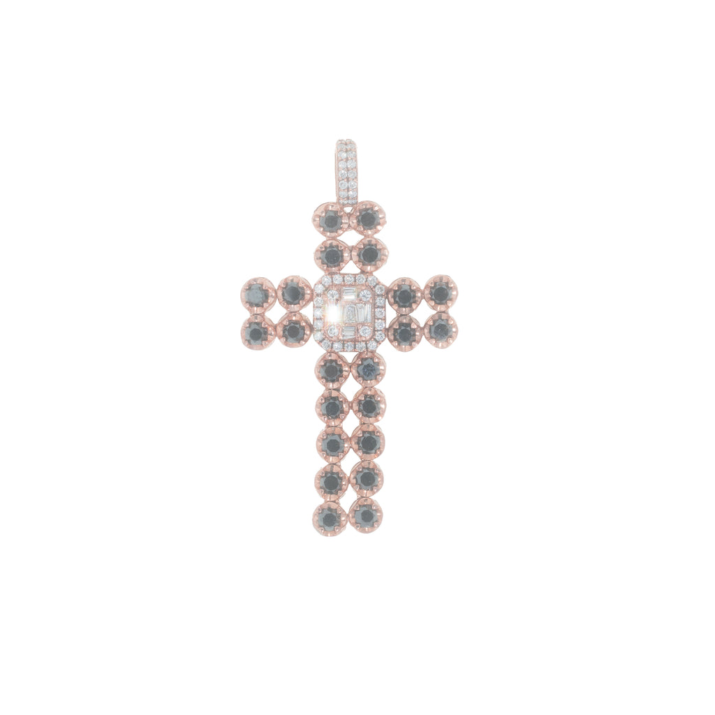 Cross Pendant With Black Diamond's – Haimov Jewelers