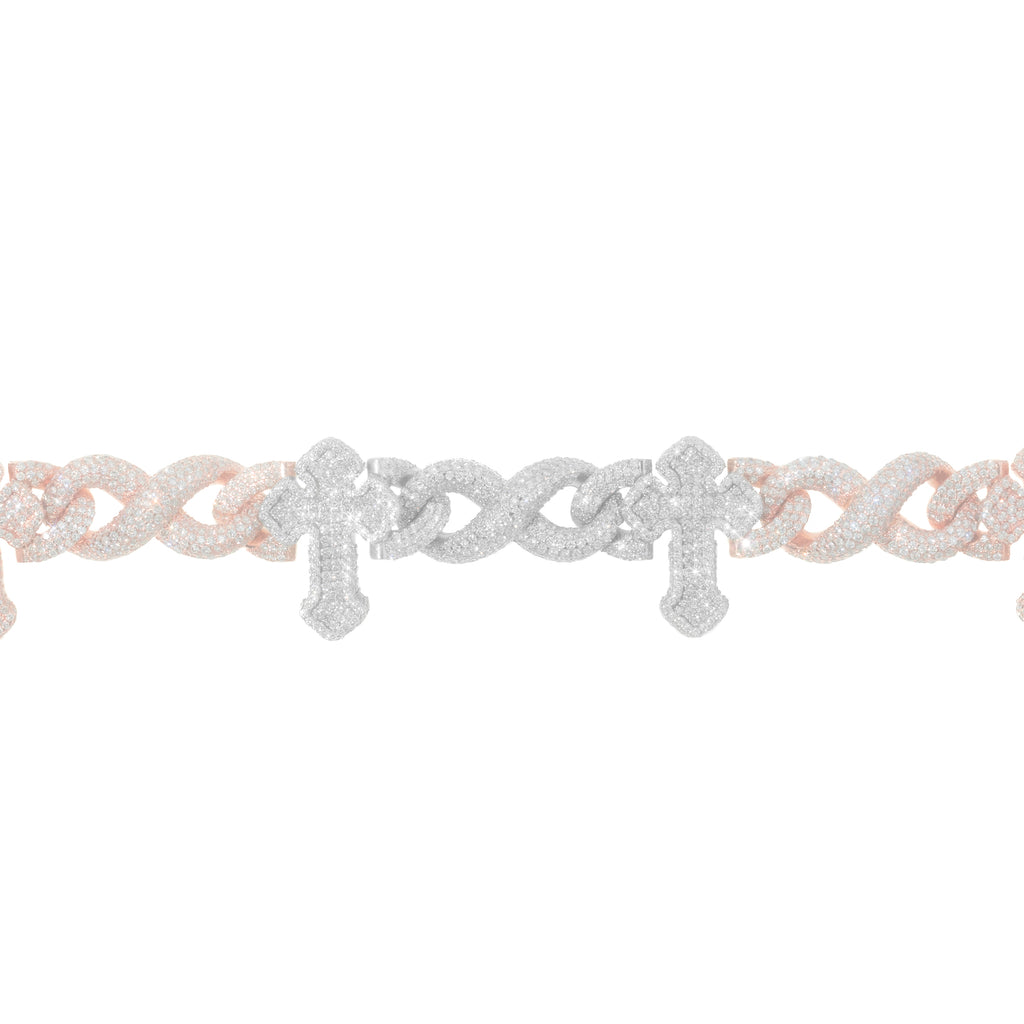 Infinity Link Bracelet With Crosses – Haimov Jewelers