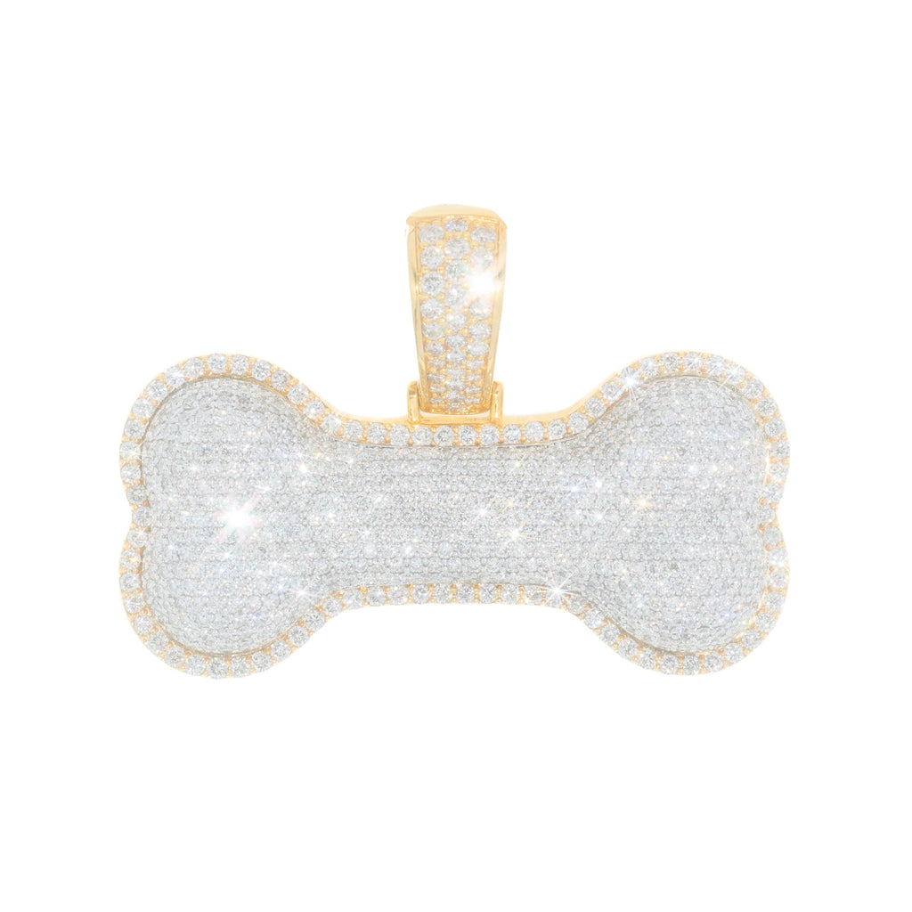 Iced Out Bone Pendant – Haimov Jewelers