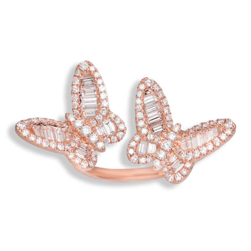Butterflies Ring With Emerald Cuts – Haimov Jewelers