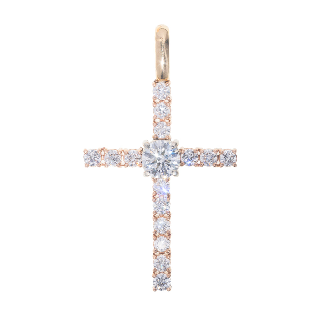 Lab Cross With Diamonds – Haimov Jewelers