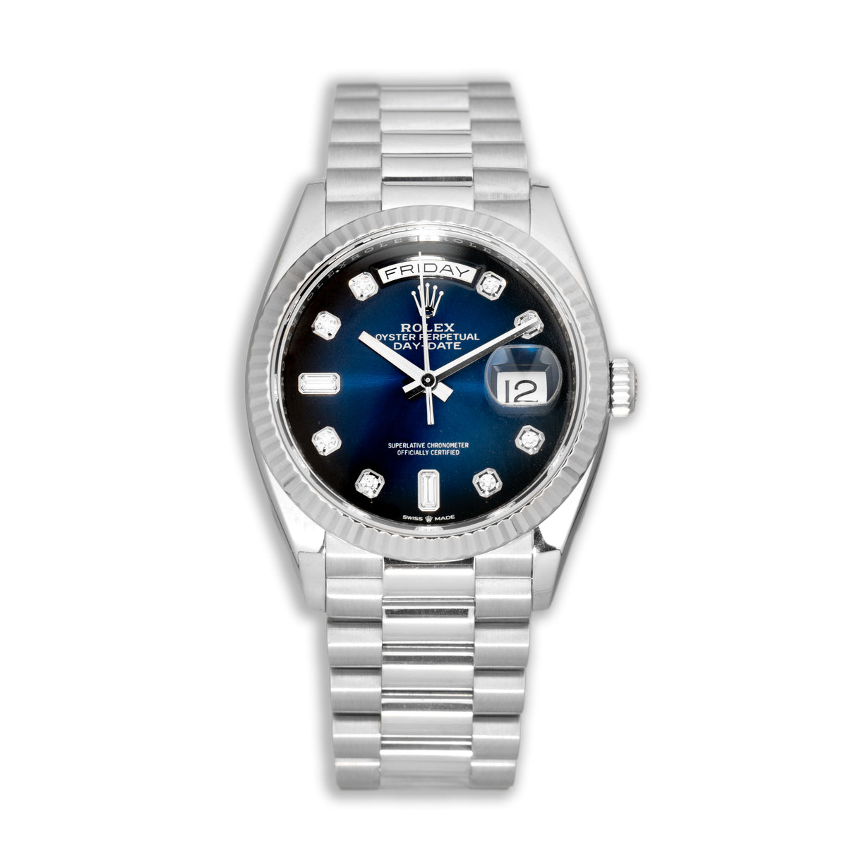 Rolex Presidential Blue Diamond Dial – Haimov Jewelers