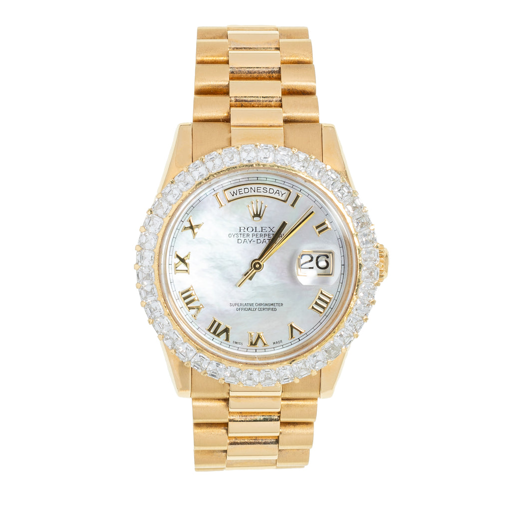 Rolex Day-Date 6ct VVS Diamond Bezel – Haimov Jewelers